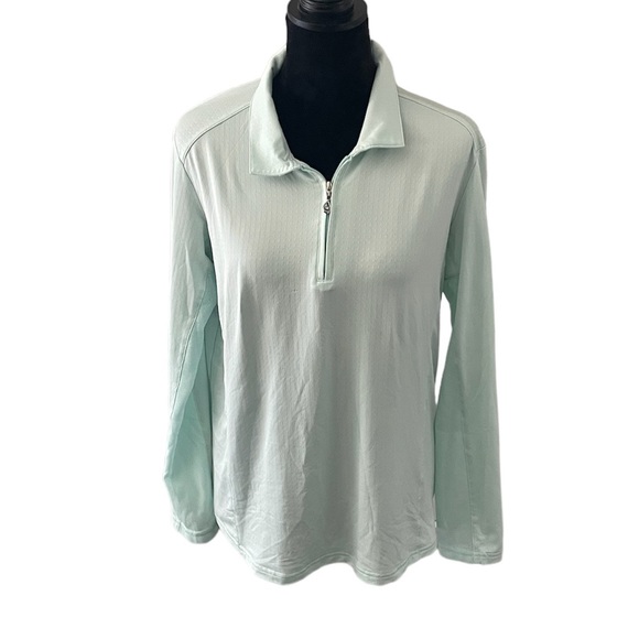 Tops | San Soleil Womans Upf 5 Half Zip Ventilated Long Sleeve Sun Shirt Large | Poshmark